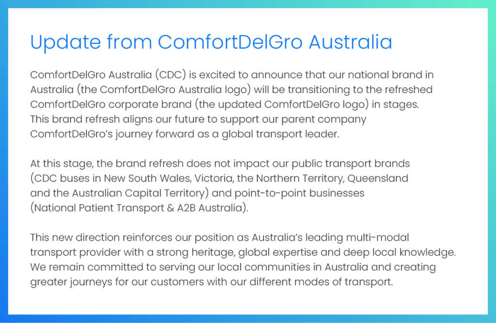 ComfortDelGro Unveils Refreshed Corporate Brand - Drives Ahead with A ...